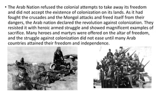 The arab and colonization | PPT