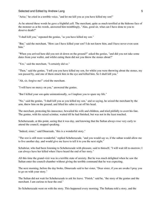 The Arabian Nights | PDF | Family/Children | Genres