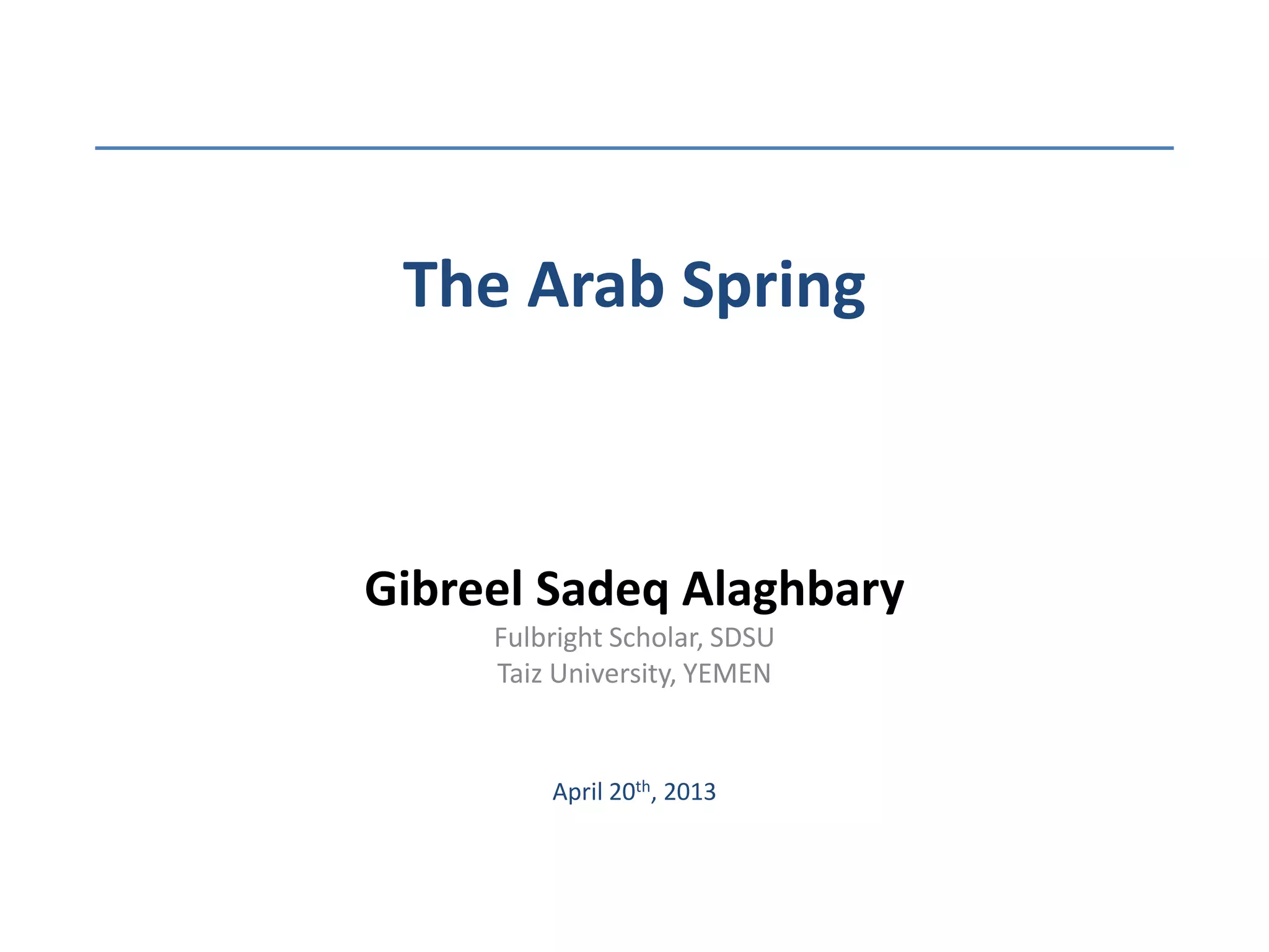 The Arab Spring | PPTX | Islam | Religion & Spirituality