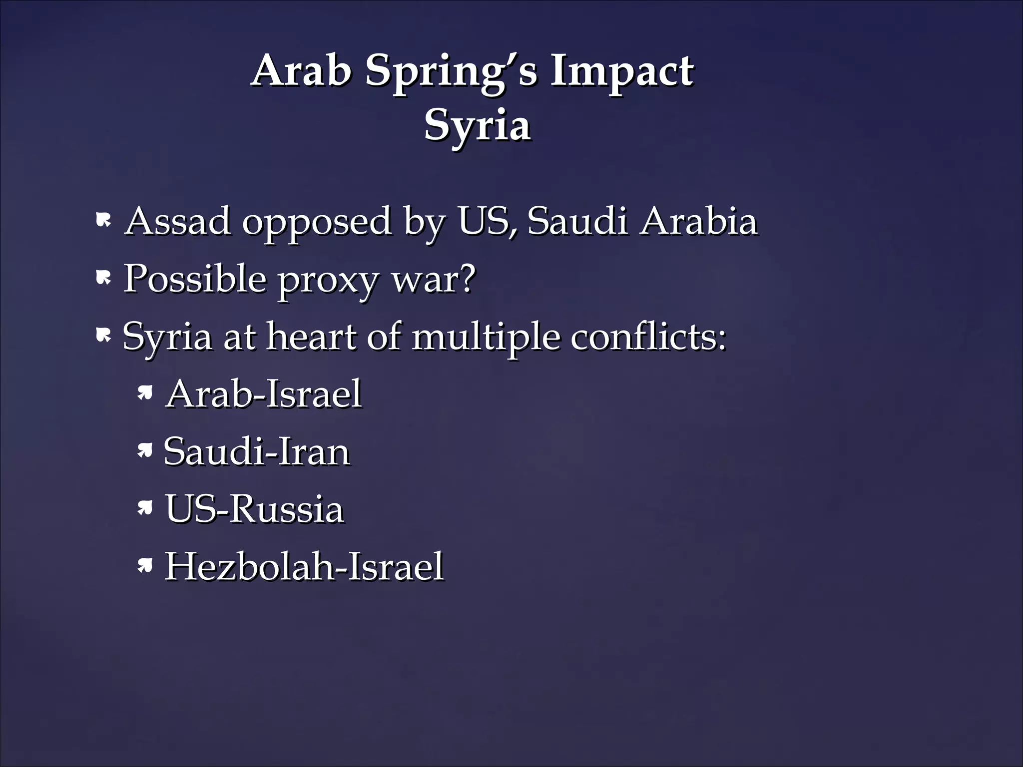 The arab spring | PPT