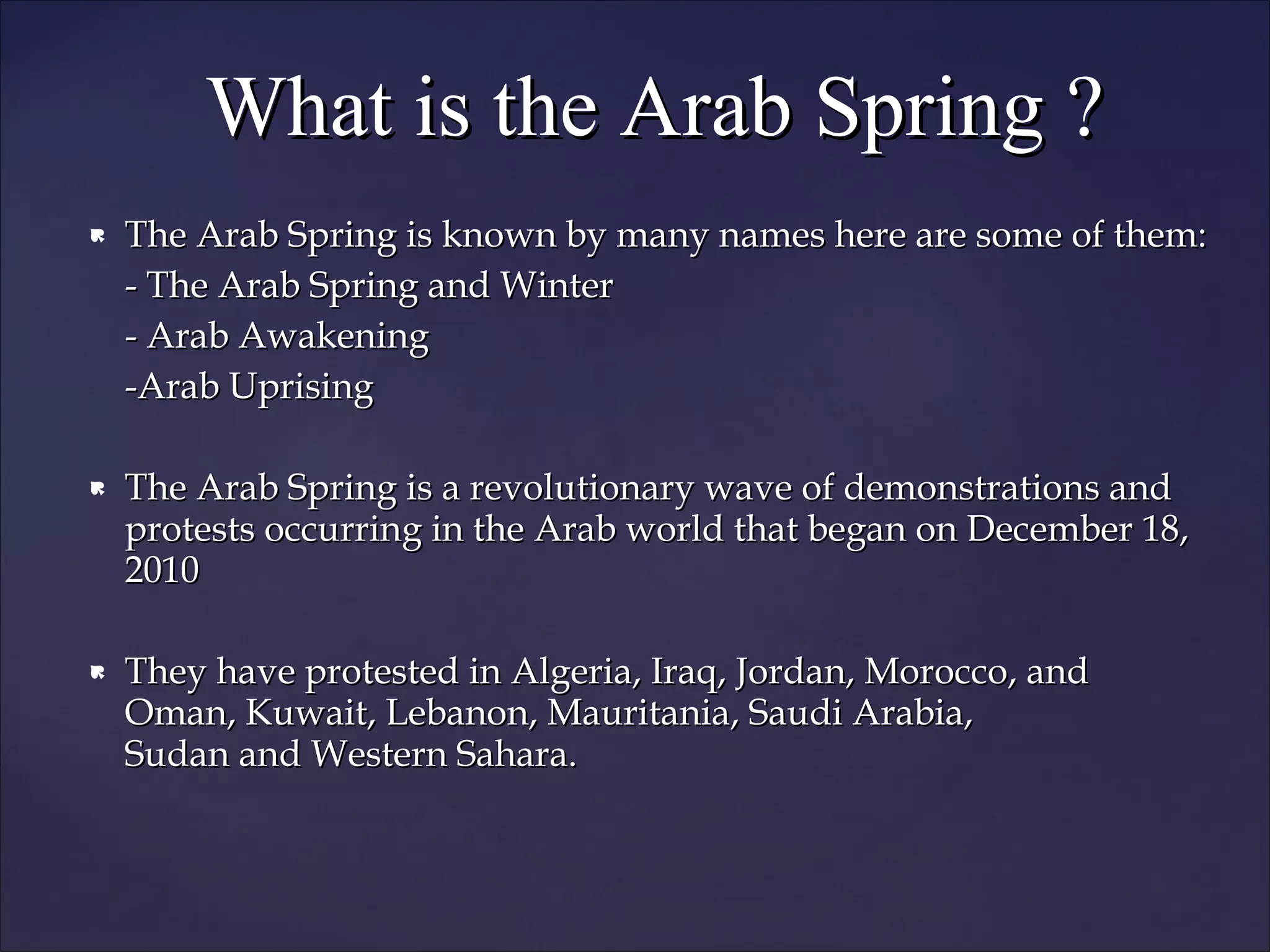 The arab spring | PPT