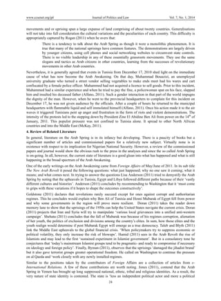 The arab spring and its implications for nigerian national security ...