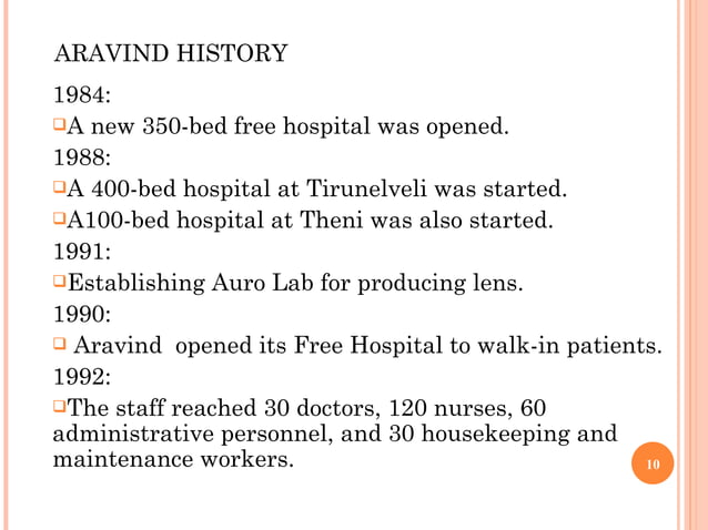 The aravind hospital | PPT