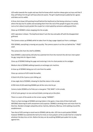 The Arcade Story Script II | DOCX