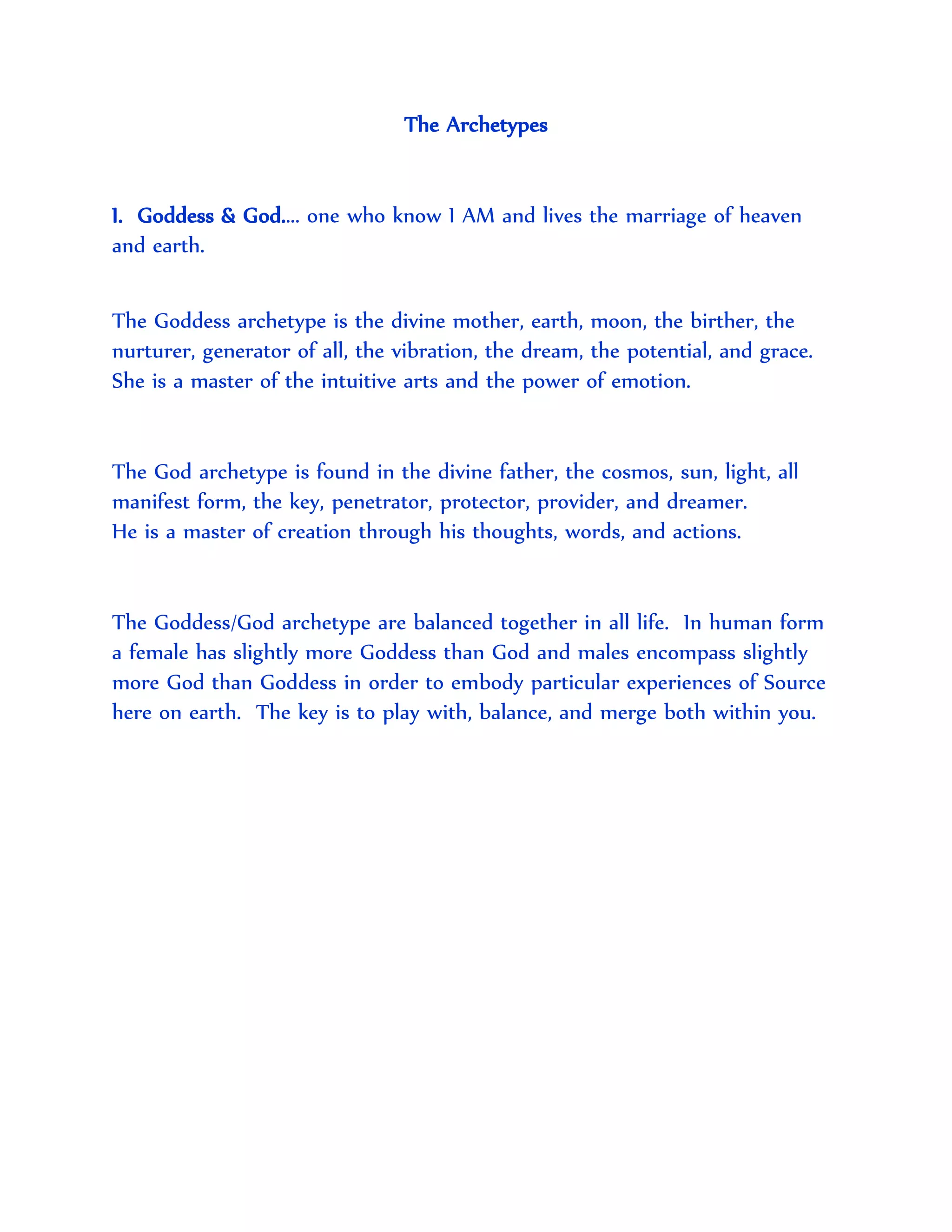 The Archetypes | PDF | Hinduism | Religion & Spirituality