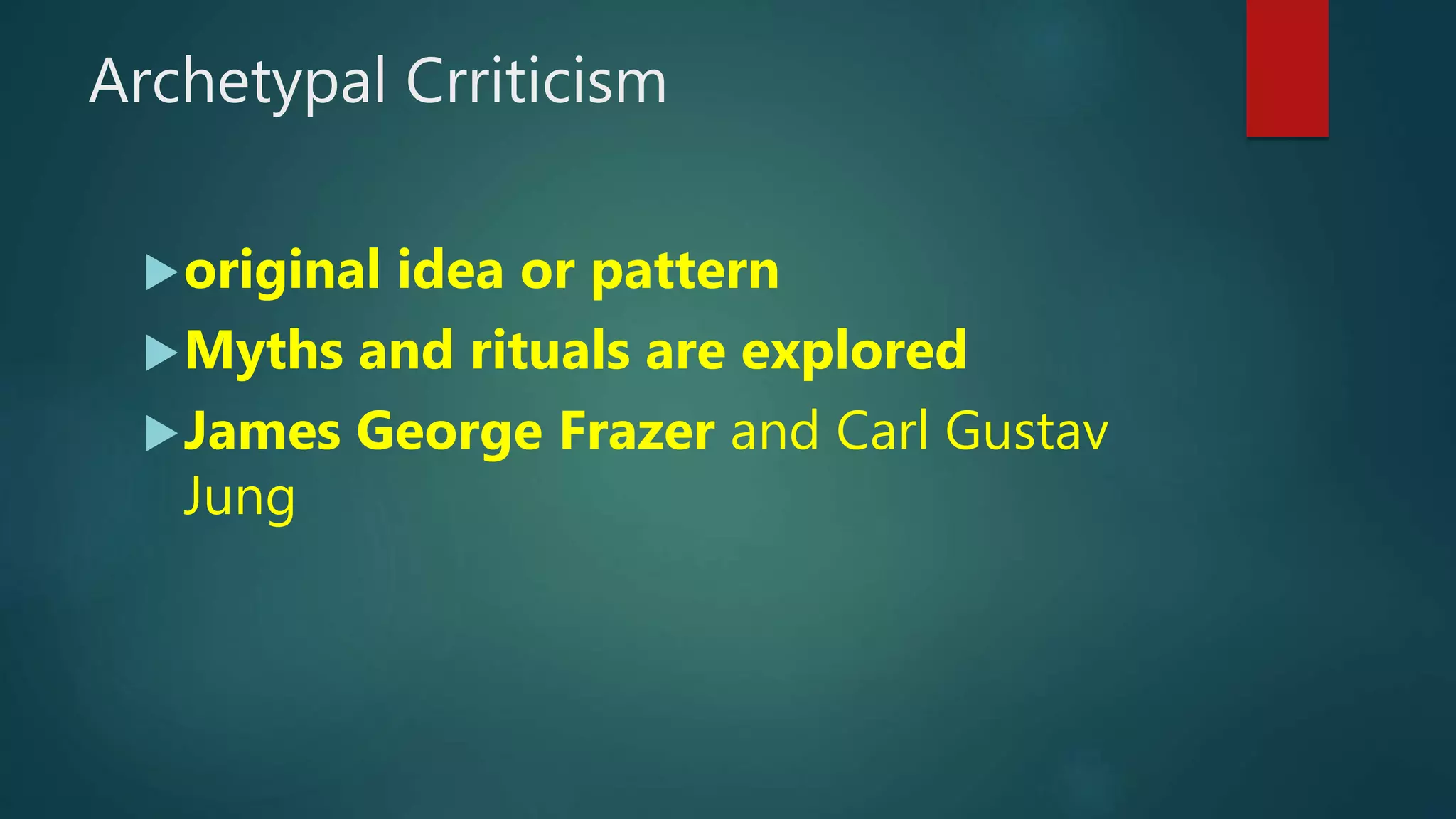 The archetypes of literature | PPTX