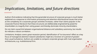 The architecture of attention Group structure and subsidiary autonomy.pptx
