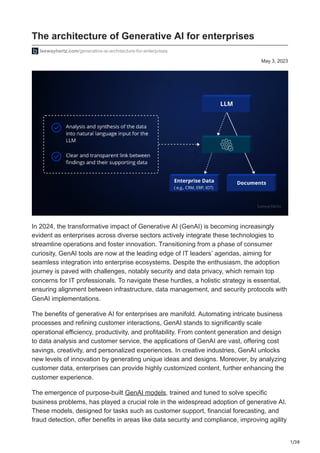 The architecture of Generative AI for enterprises.pdf