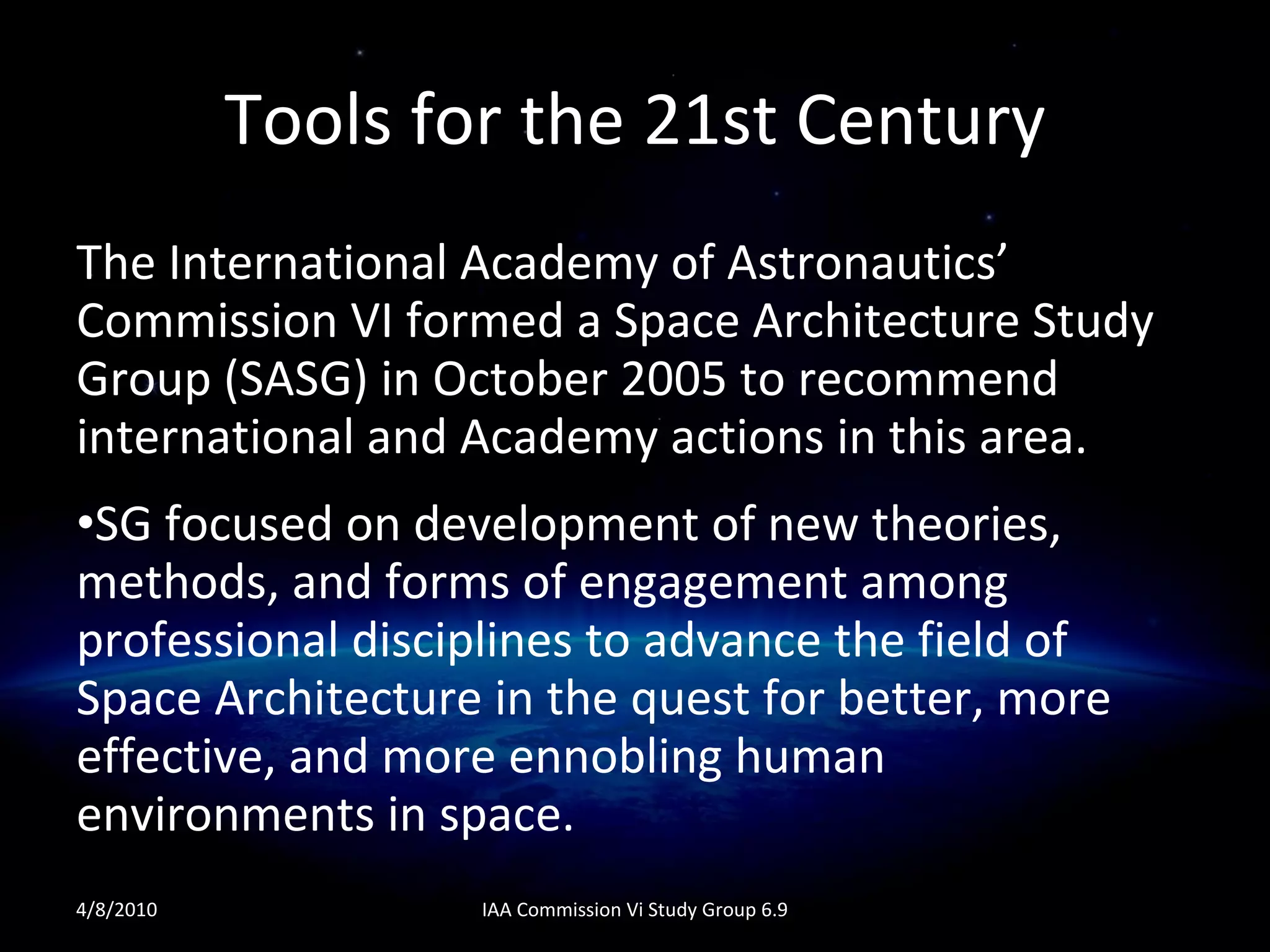 The Architecture Of Space | PPS | Science