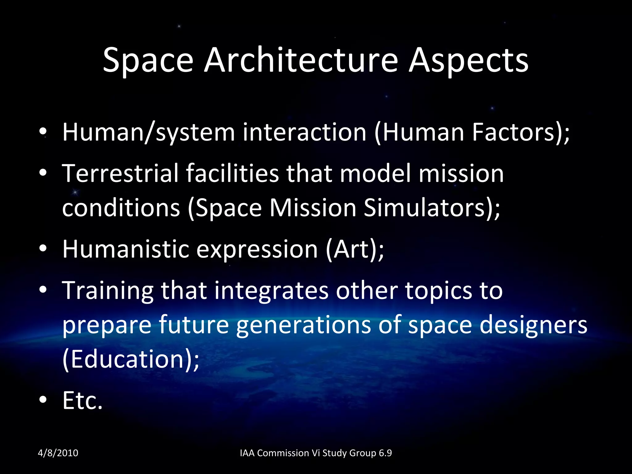 The Architecture Of Space | PPS | Science