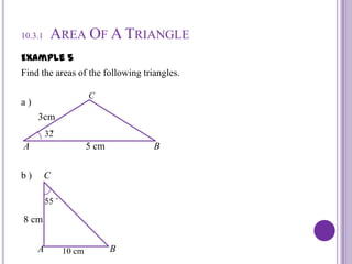 The area of A Triangle | PPTX