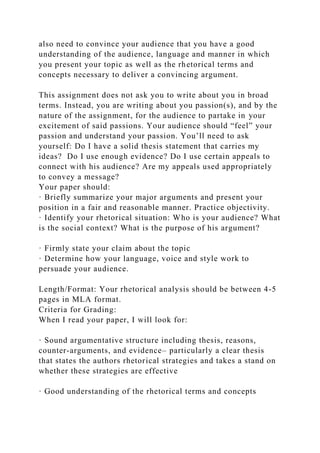 The Argument Essay .docx