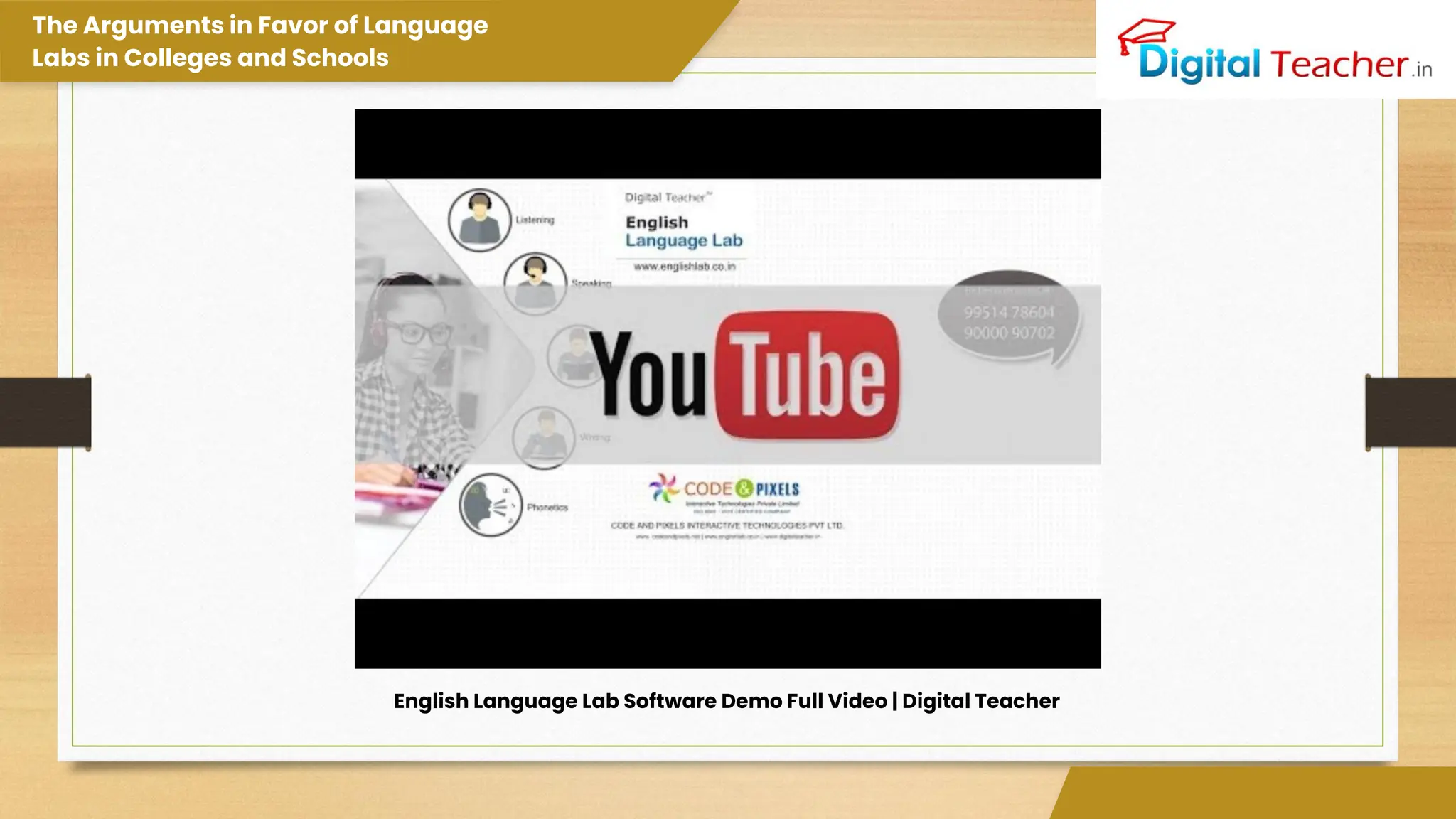 The Arguments in Favor of Language Labs in Colleges and Schools | PPT