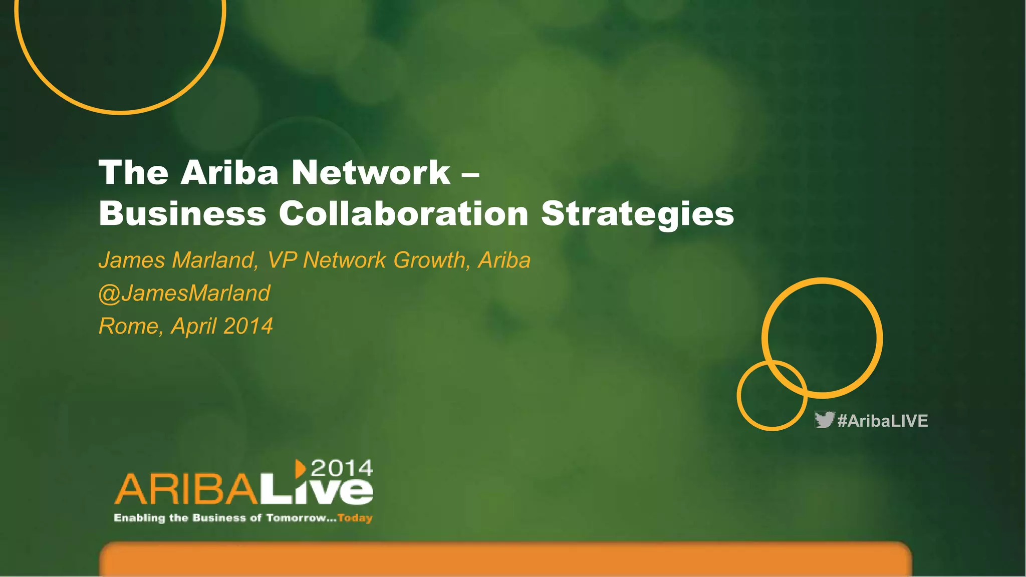 The Ariba Network – Business Collaboration Strategies | PPTX