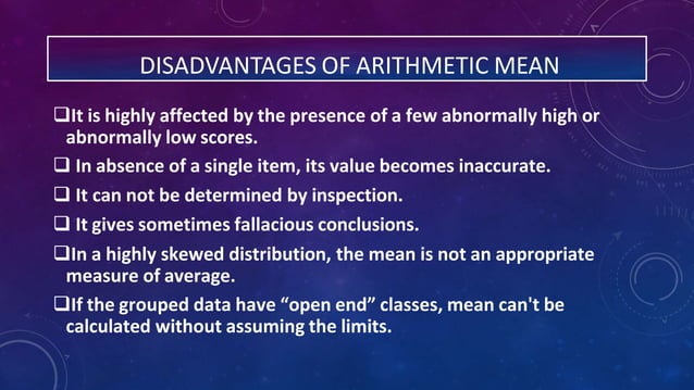 The Arithmetic Mean Pptx