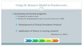.Dr. Patricia Benner novice to expert theory | PPTX