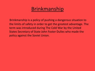 The arms race-cold war | PPTX