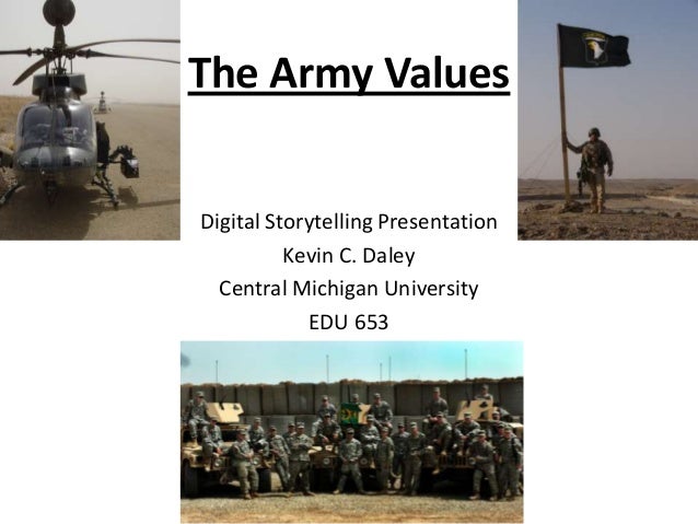 The army values storyboard
