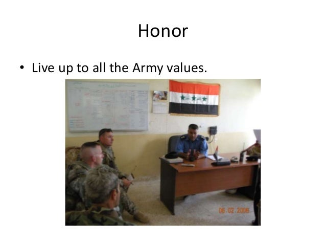 The army values storyboard