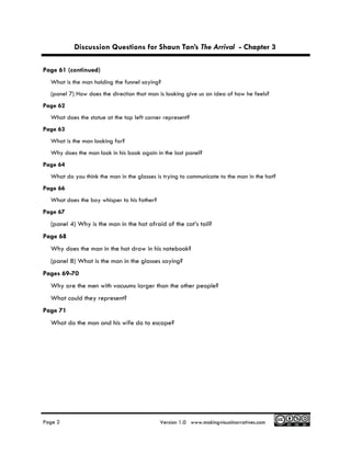 The Arrival Discussion Questions - Chapter 3 | PDF