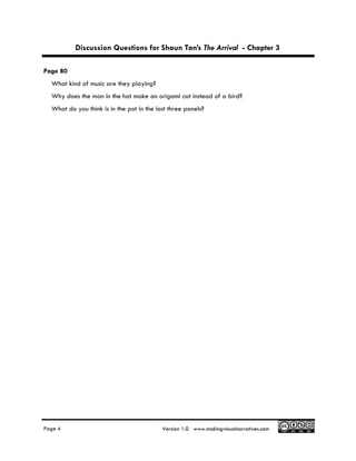 The Arrival Discussion Questions - Chapter 3 | PDF