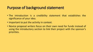 The art and craft of writing successful proposals | PPTX