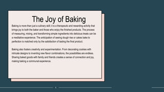 The Art and Science of Baking: A Delecious Journey | PPTX