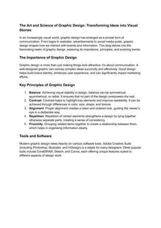 "Mastering Graphic Design: Essential Skills and Creative Techniques" | PDF