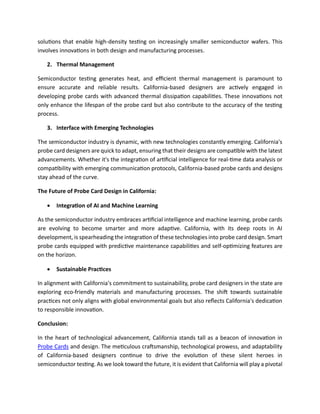 The Art and Science of Probe Card Design in California Semi-Probes Inc ...