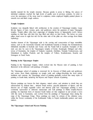 The art &architecture of the vijaynagar empire | DOCX