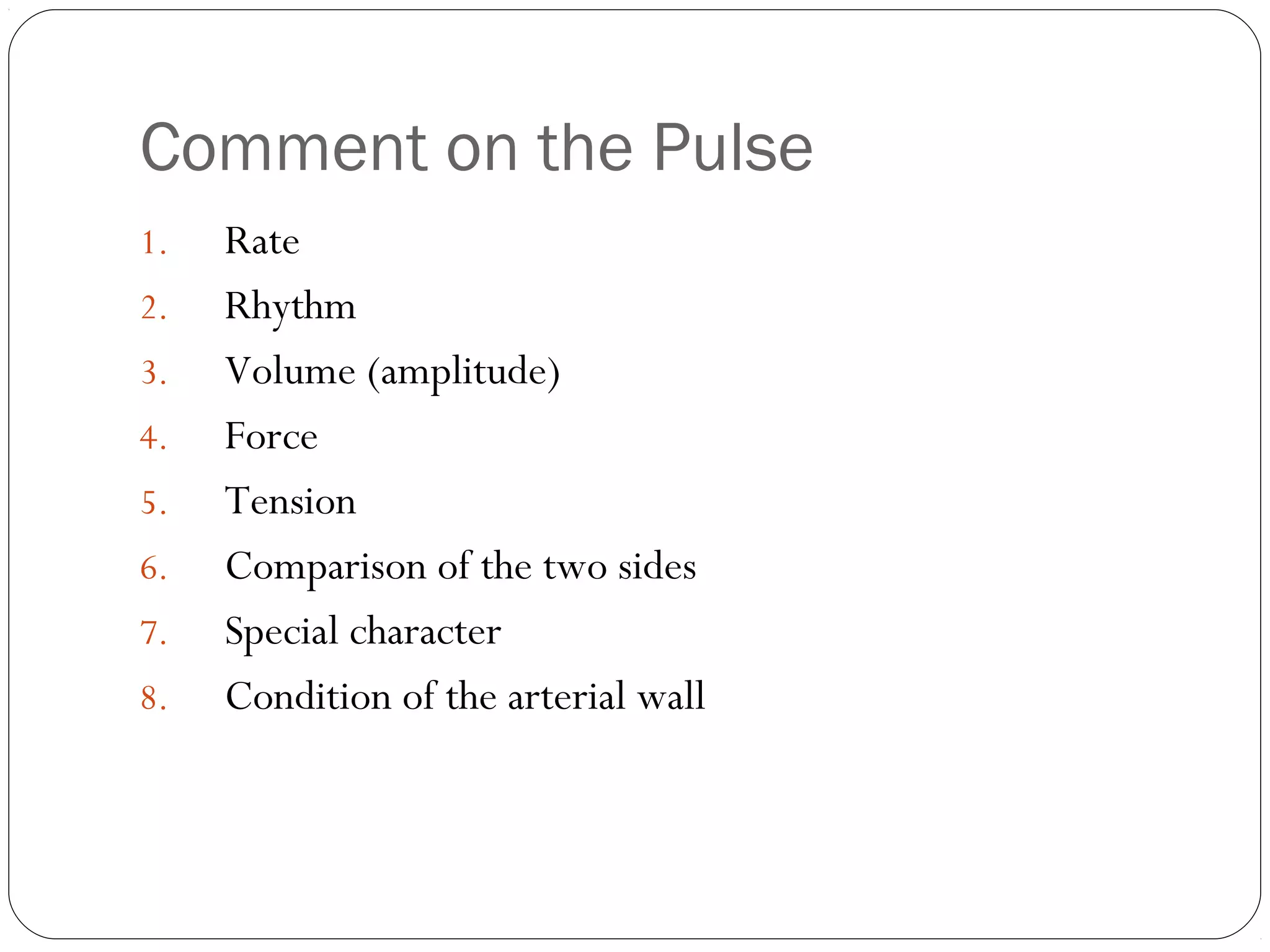 The arterial pulse | PPT