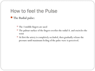 The arterial pulse | PPT