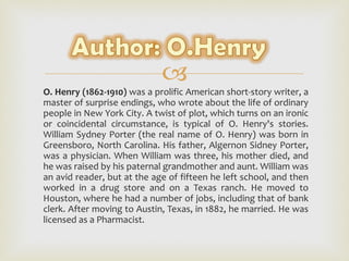 The art game o.henry | PPT