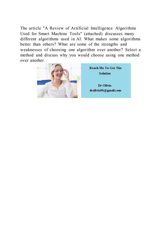 The article A Review of Artificial Intelligence Algorithms Used for | PDF