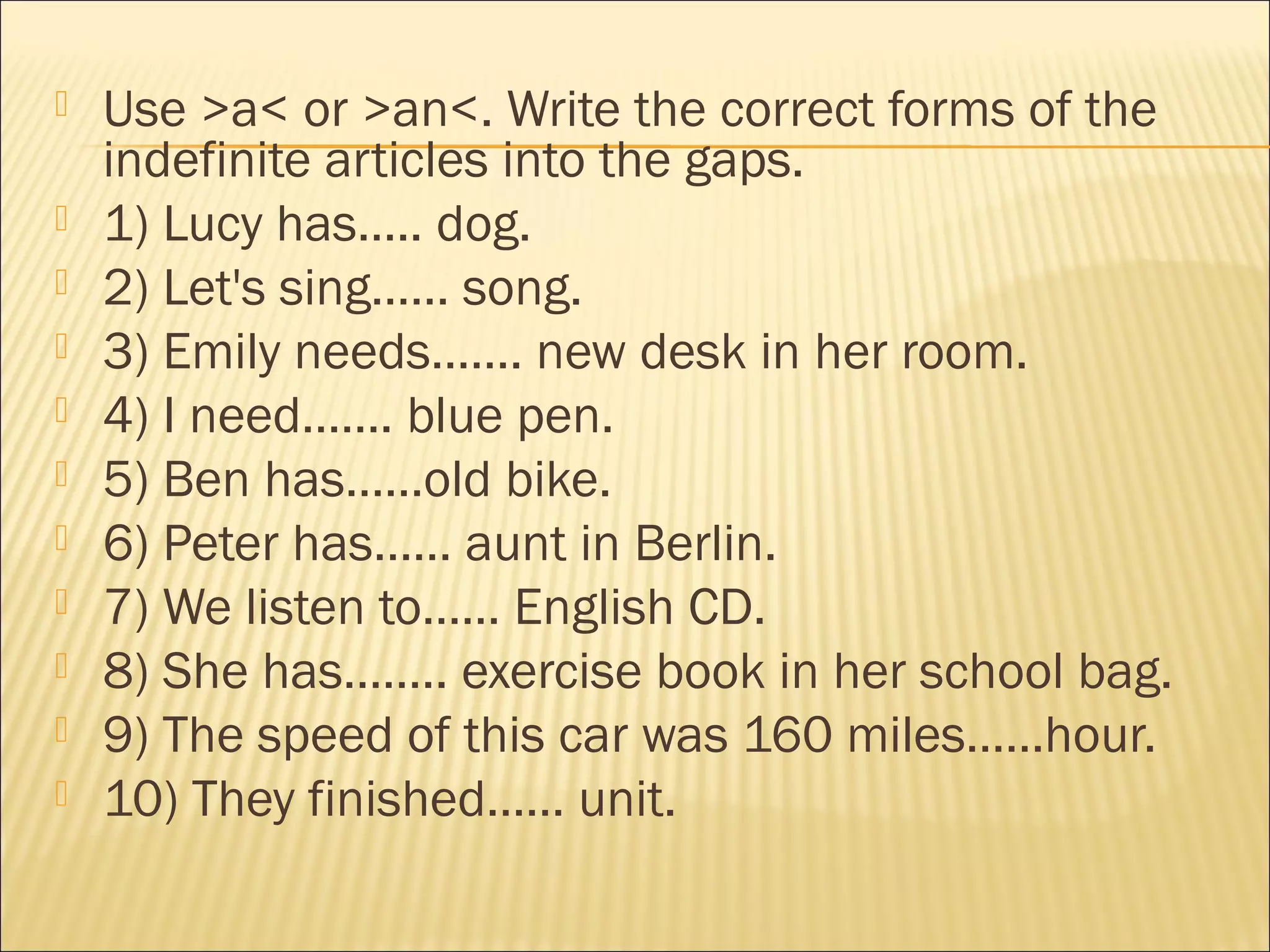 The articles in the english language | PPT