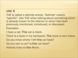 The articles in the english language | PPT