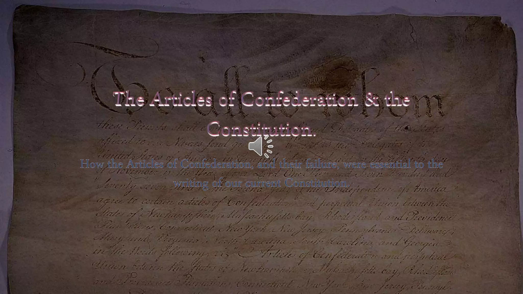The articles of confederation & the constitution | PPTX | Civic affairs ...