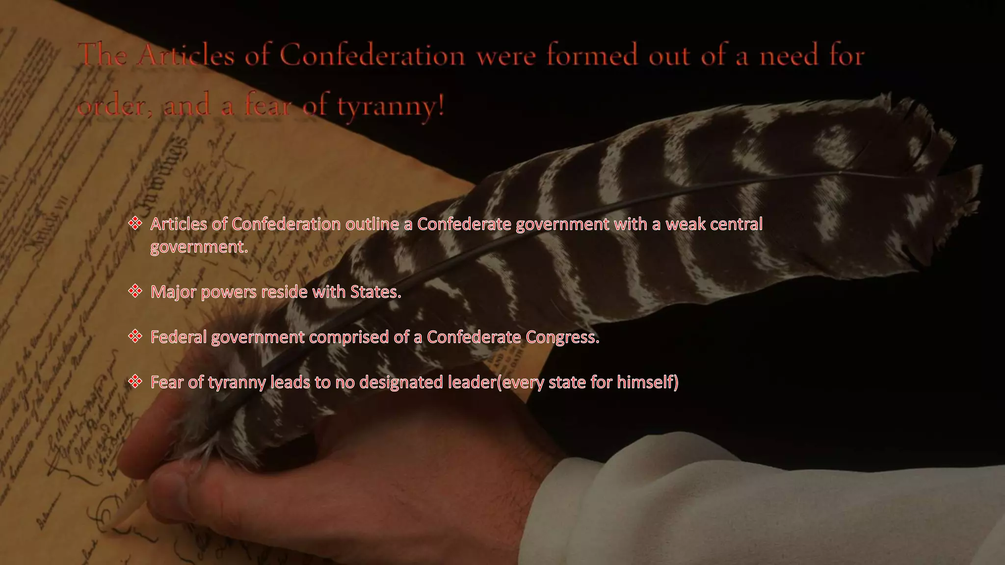 The articles of confederation & the constitution | PPTX | Civic affairs ...