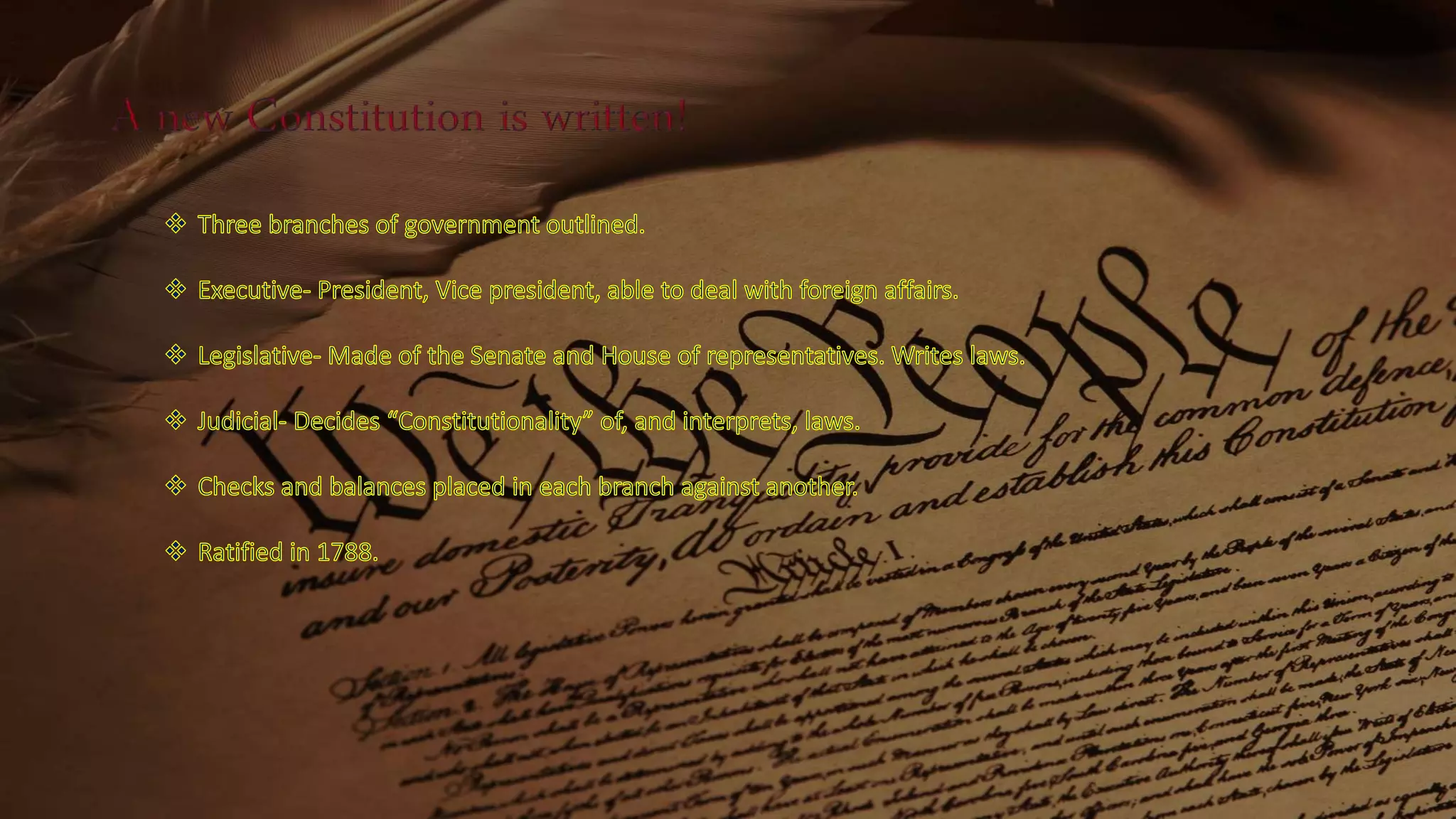 The articles of confederation & the constitution | PPTX | Civic affairs ...