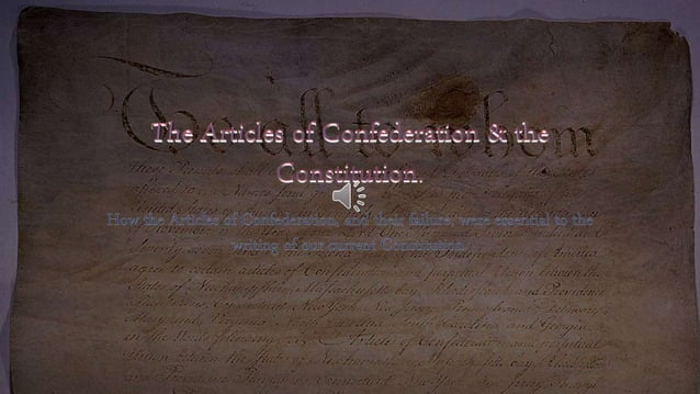 The articles of confederation & the constitution | PPTX | Civic affairs ...