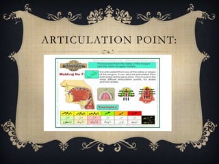 The articulation points of the arabic alphabet part3 | PPTX