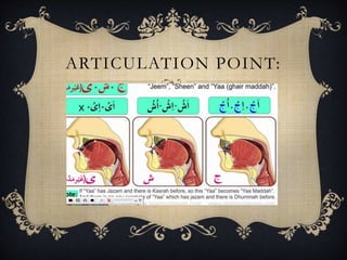The articulation points of the arabic alphabet part3 | PPTX