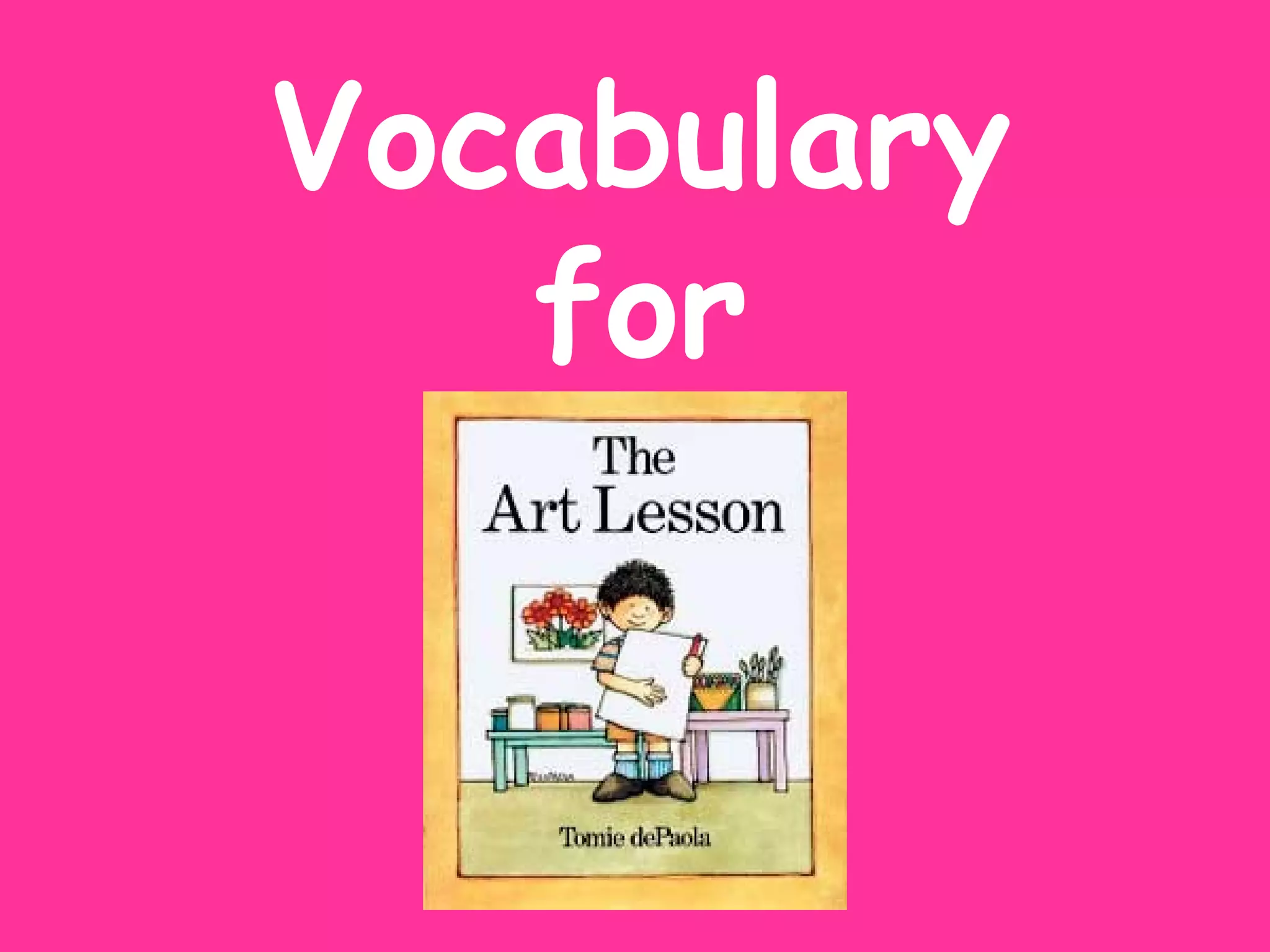 The Art Lesson Vocabulary | PPT