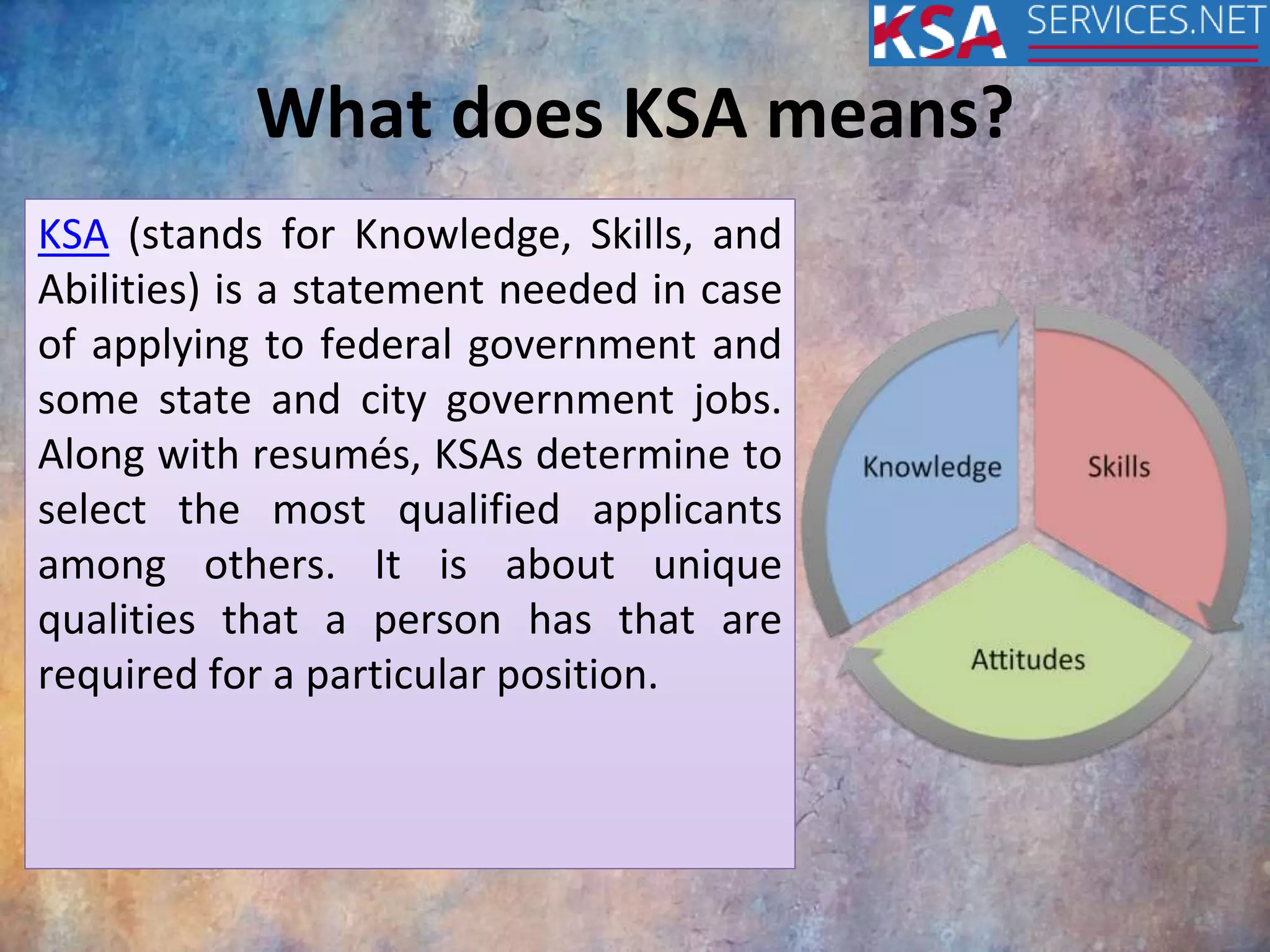 The Art of Answering KSA Questions | PPT