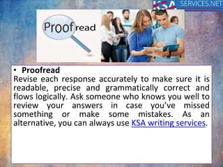 The Art of Answering KSA Questions | PPT