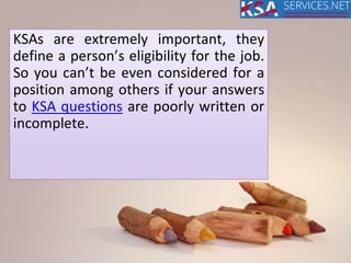 The Art of Answering KSA Questions | PPT