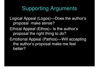 The Art Of Argument Writing | PDF