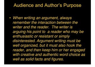 The Art Of Argument Writing | PDF