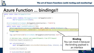 The art of Azure Functions (unit) testing and monitoring | PPT