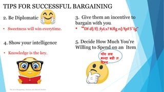 The art of bargaining | PPTX | Business and Finance